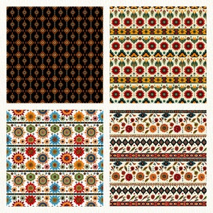 Indian Pathways Pattern Seamless Digital Papers - Printable Scrapbook ...