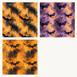 Splatter Bats Pattern Seamless Digital Papers - Printable Scrapbook ...
