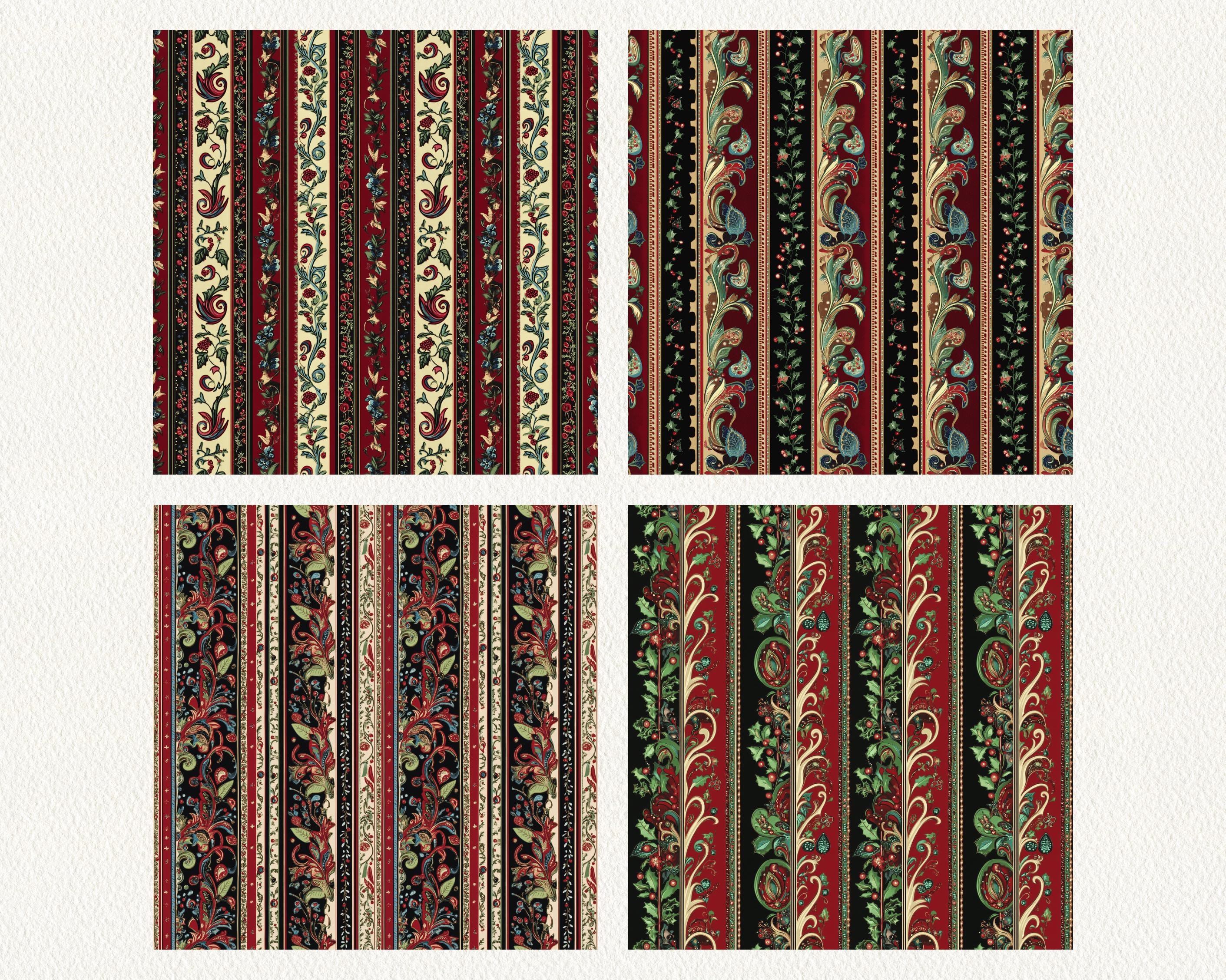 Christmas Paisleys Pattern Seamless Digital Papers - Printable ...