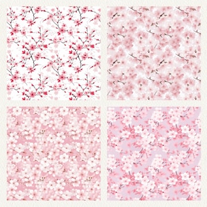 Sakura Pattern Seamless Digital Papers - Tile Patterns Printable ...