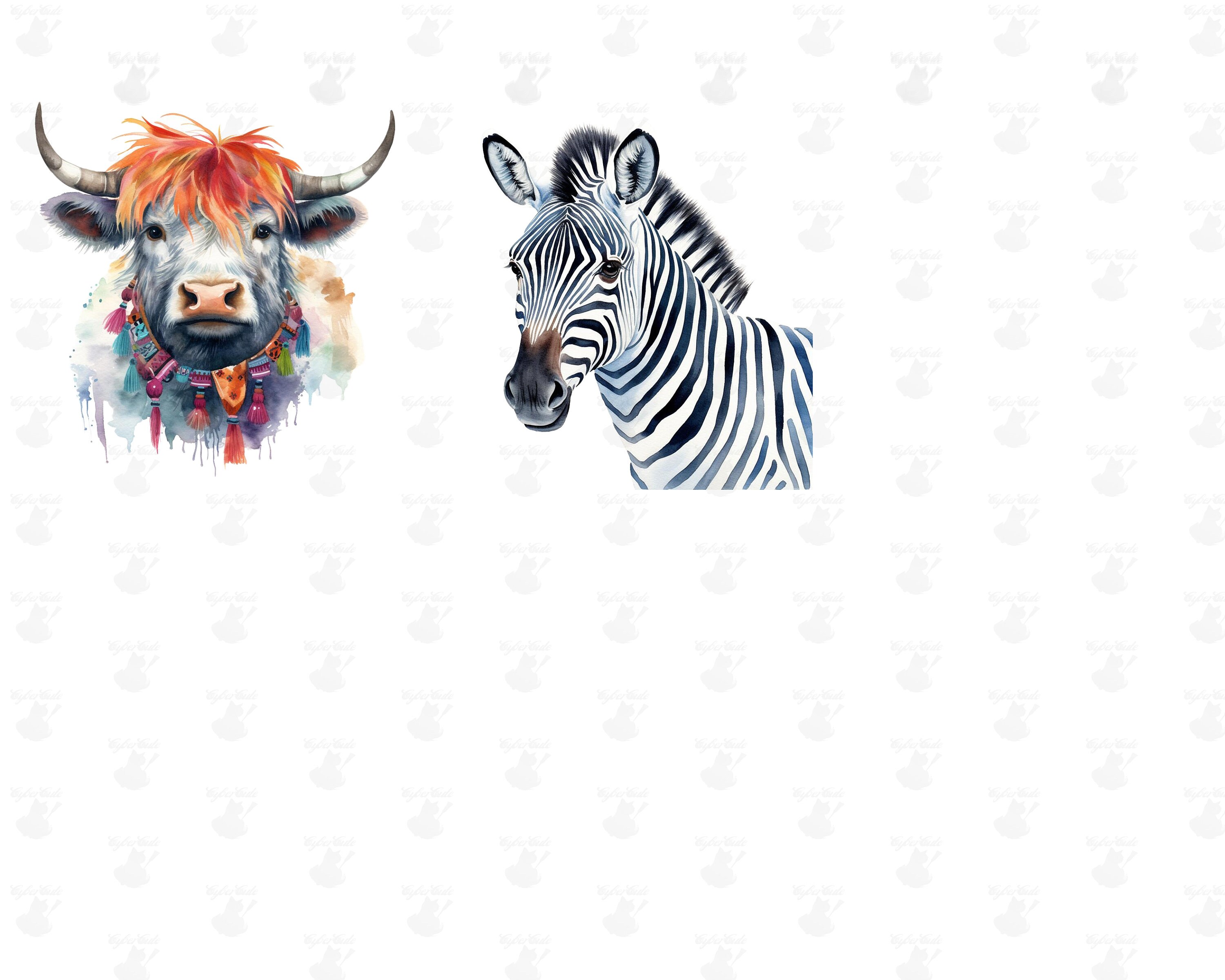 Animal A to Z, Digital Printable Clip Art Graphics in PNG Format ...