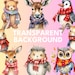 Cute Animals Scarf, Winter, Fall, Autumn, Digital Printable Clip Art ...