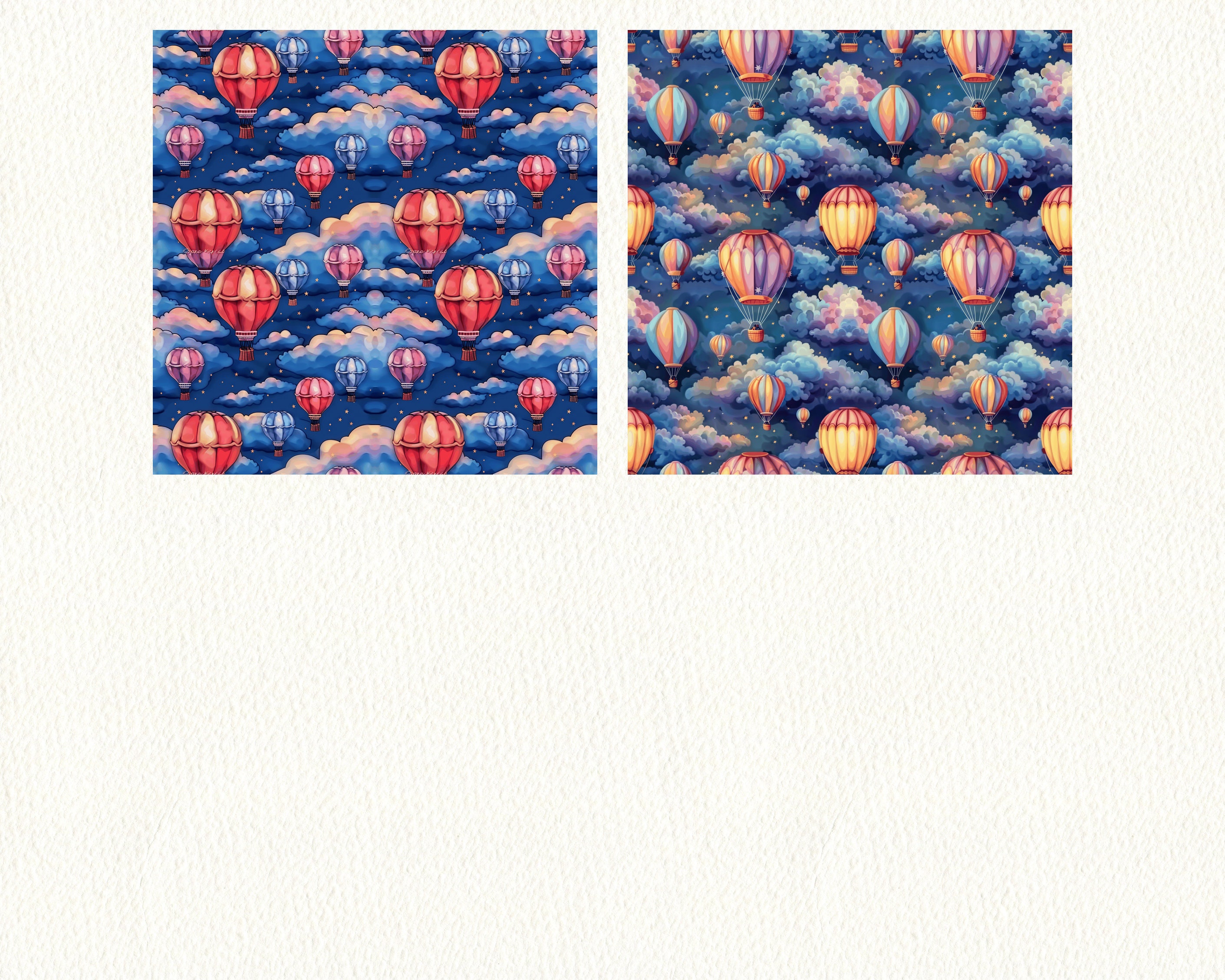 Hot Air Balloons Pattern Seamless Digital Papers - Printable Scrapbook ...