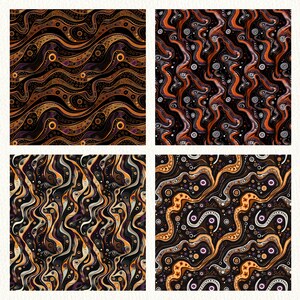 Dreamtime Inspired Pattern Seamless Digital Papers - Printable ...