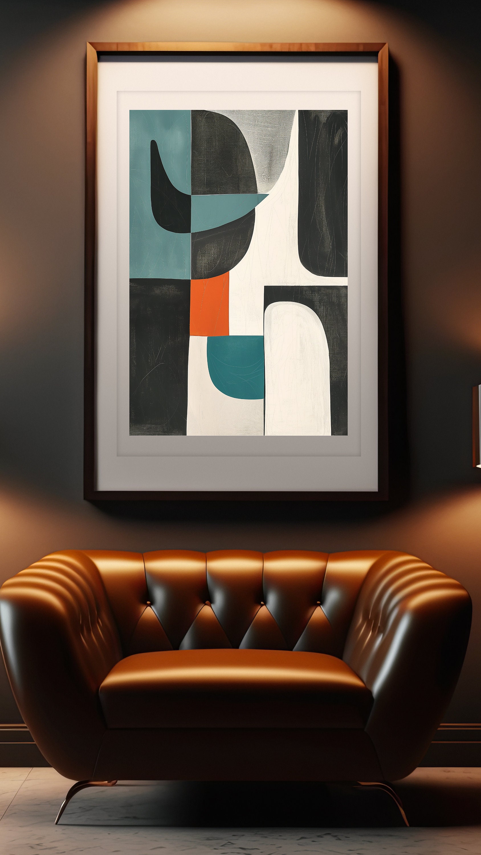 Modern Abstract Geometric Wall Art, Vibrant Digital Print, Instant ...