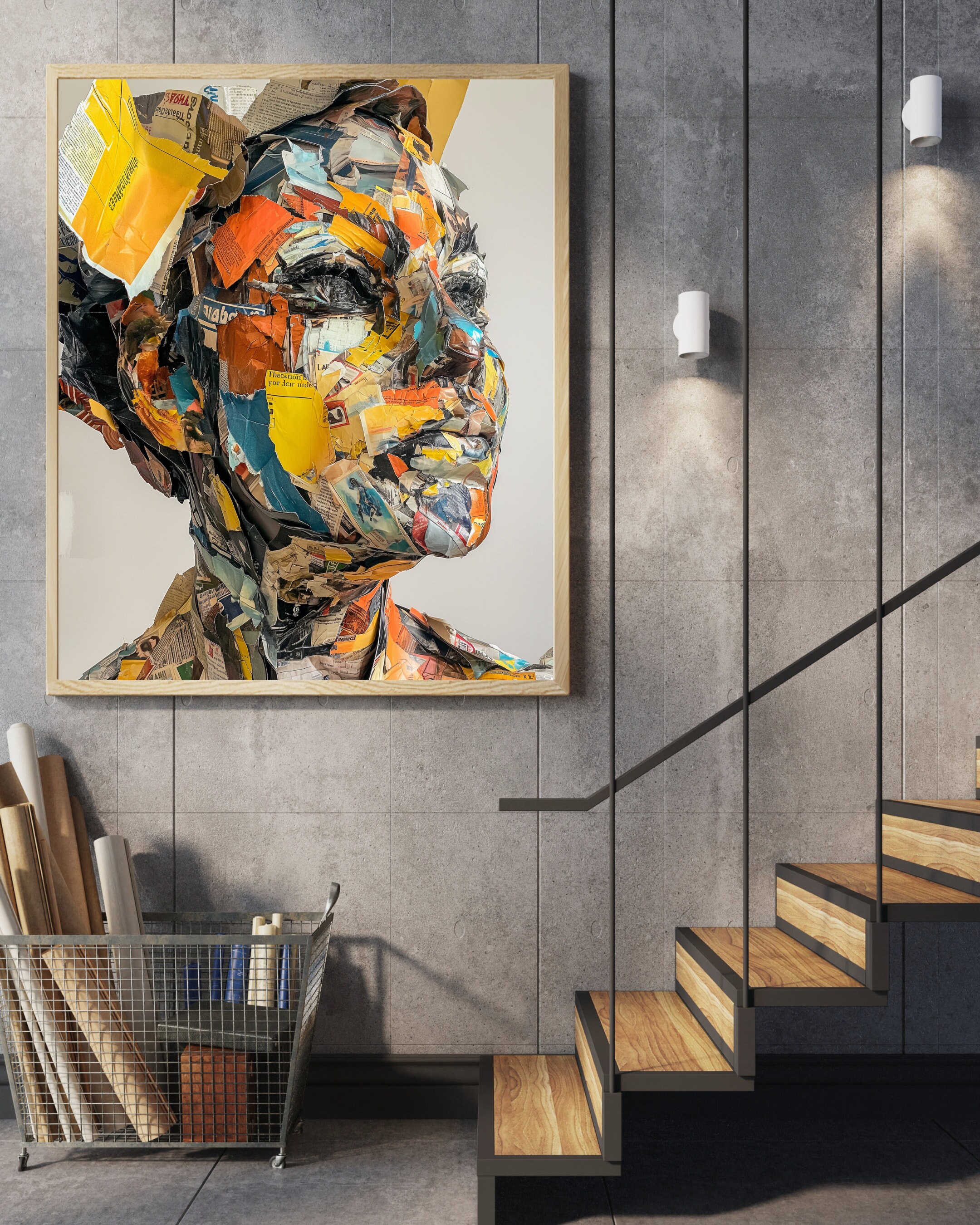 Soul of Paper: Custom 3D Collage Portrait Printable Digital Art, DIY ...