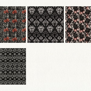 Black Lace Pattern Seamless Digital Papers - Tile Patterns Printable ...