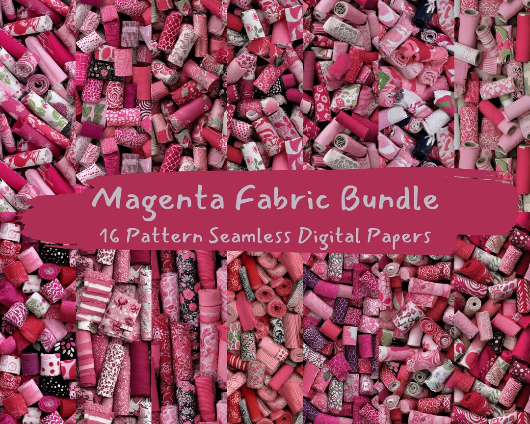 Magenta Fabric Bundle Pattern Seamless Digital Papers - Printable ...