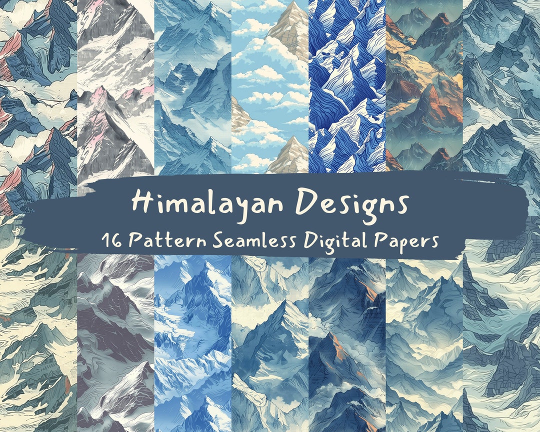 Himalayan Designs Pattern Seamless Digital Papers - Printable Scrapbook ...