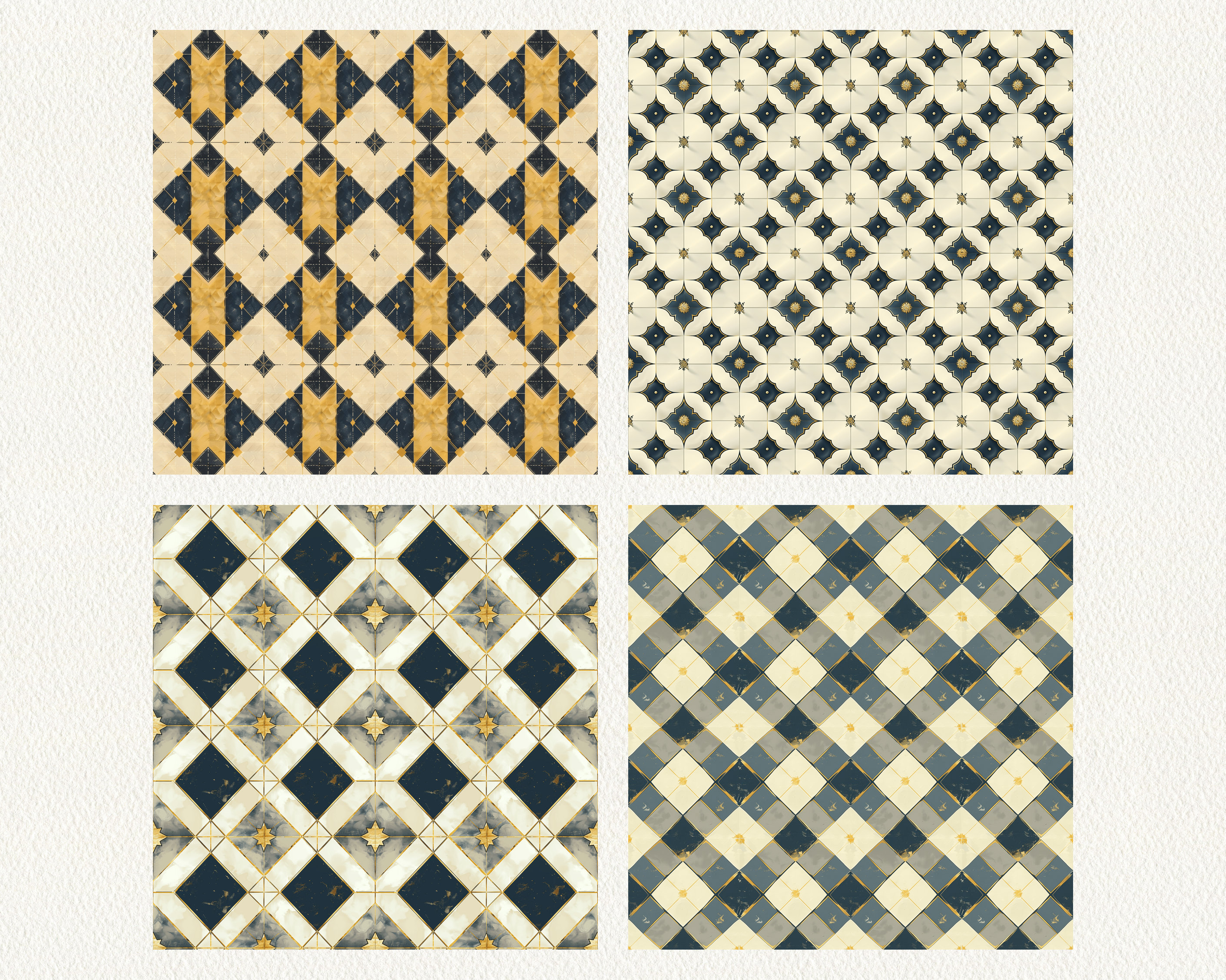 Blue and Gold Argyle Pattern Seamless Digital Papers - Printable ...
