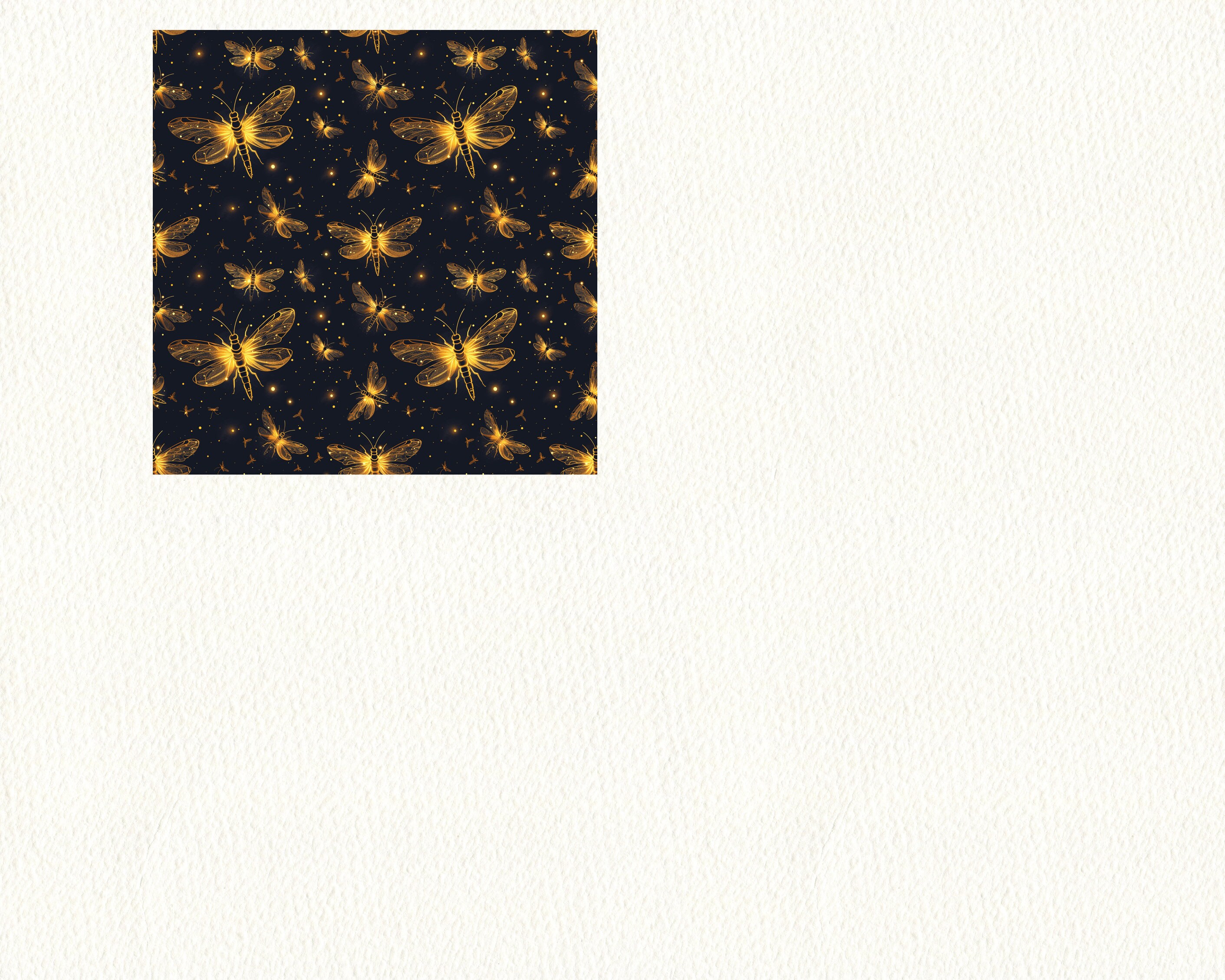 Glowing Fireflies Pattern Seamless Digital Papers - Printable Scrapbook ...