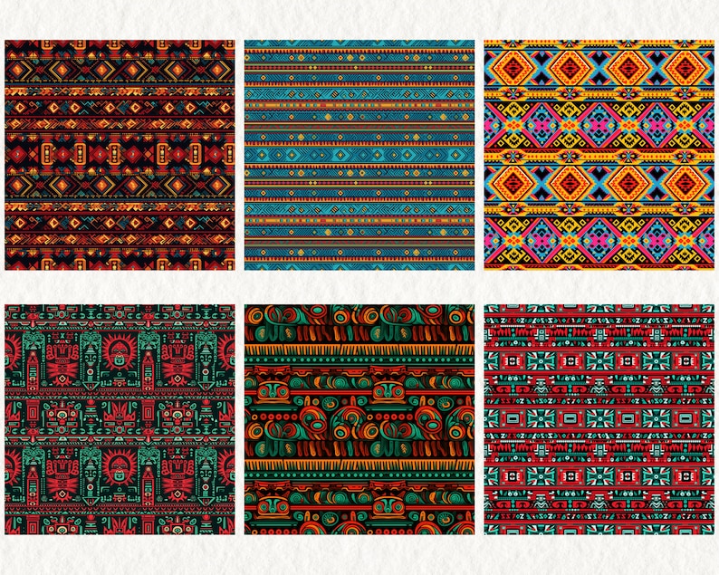 Peruvian Textiles Pattern Seamless Digital Papers Tile Patterns ...