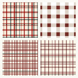 Mini Plaid Pattern Seamless Digital Papers - Printable Scrapbook Paper ...