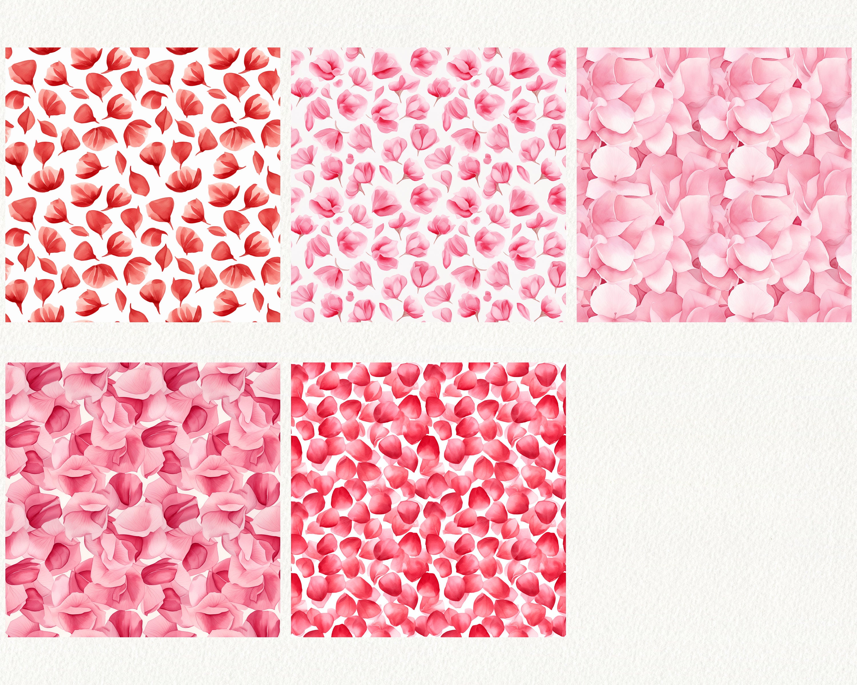 Rose Petal Pattern Seamless Digital Papers Tile Patterns Printable ...