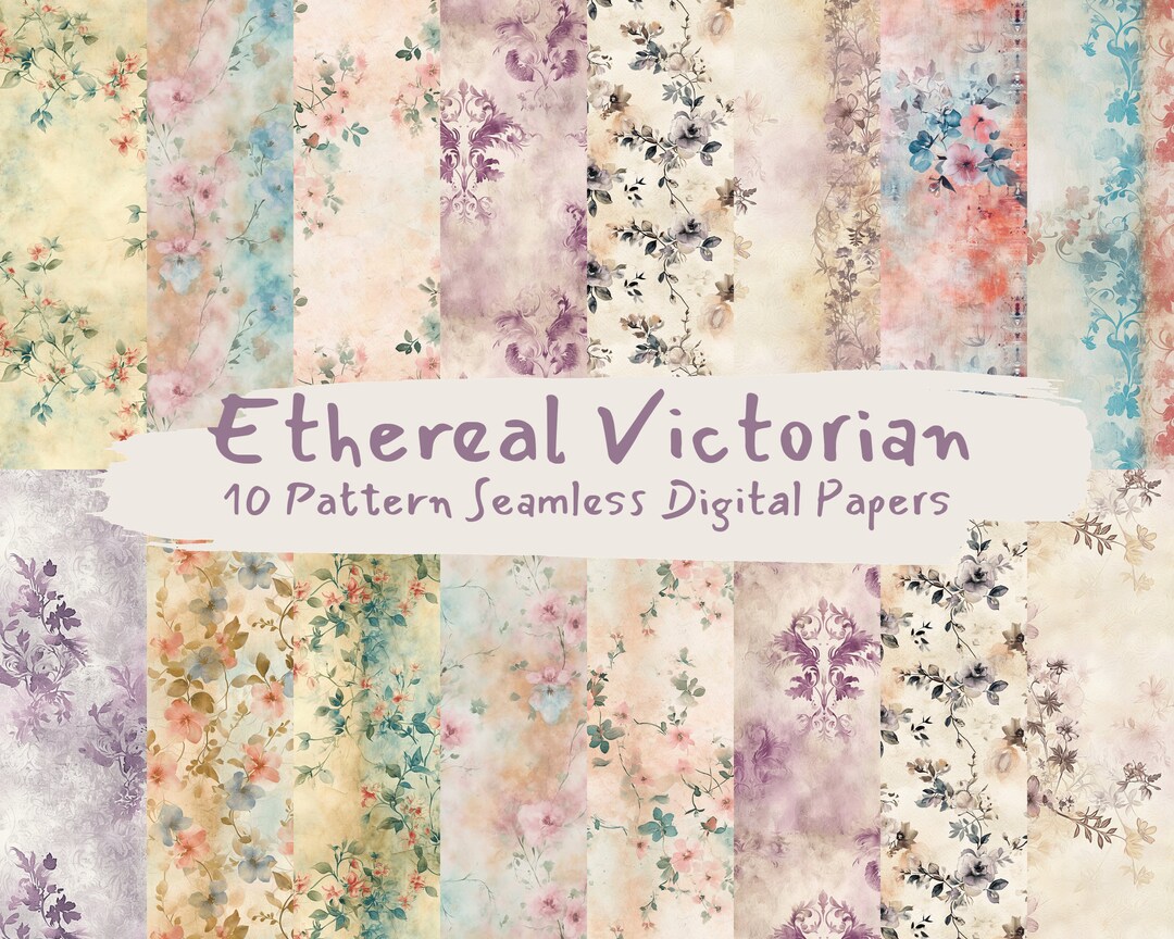 Ethereal Victorian Pattern Seamless Digital Papers - Tile Patterns ...