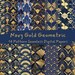 Navy Gold Geometric Pattern Seamless Digital Papers - Printable ...
