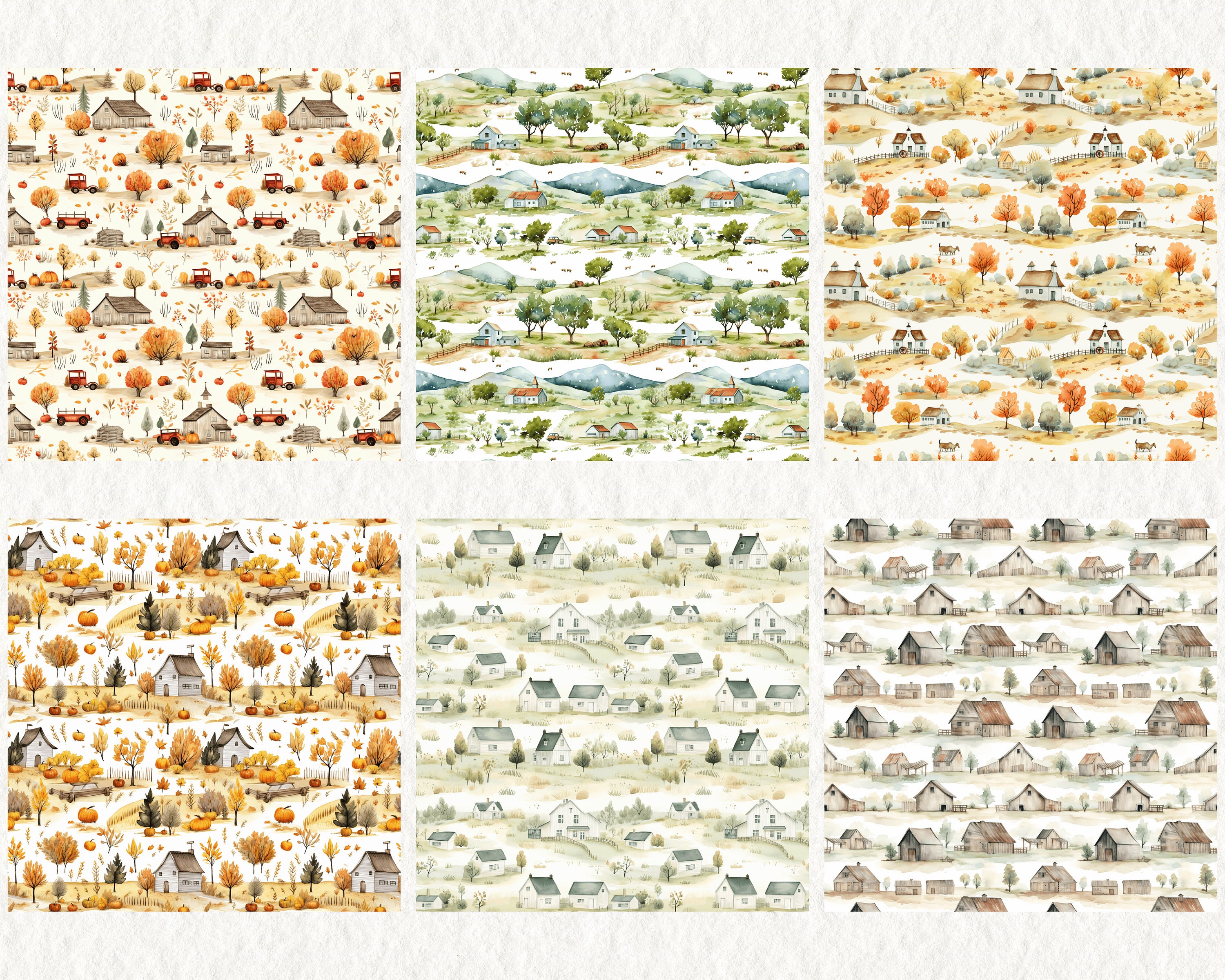 Rustic Farmhouse Pattern Seamless Digital Papers Tile Patterns ...