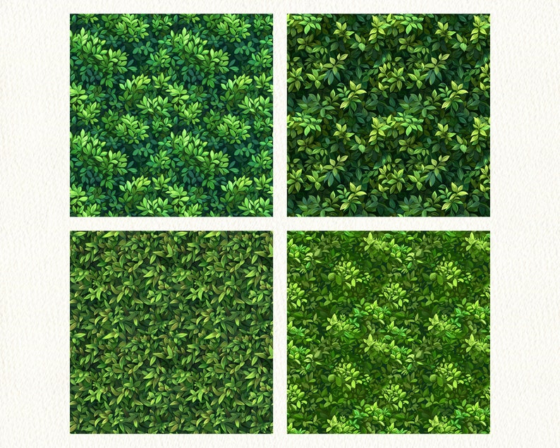 Grass Hedge Pattern Seamless Digital Papers Printable Scrapbook Paper ...