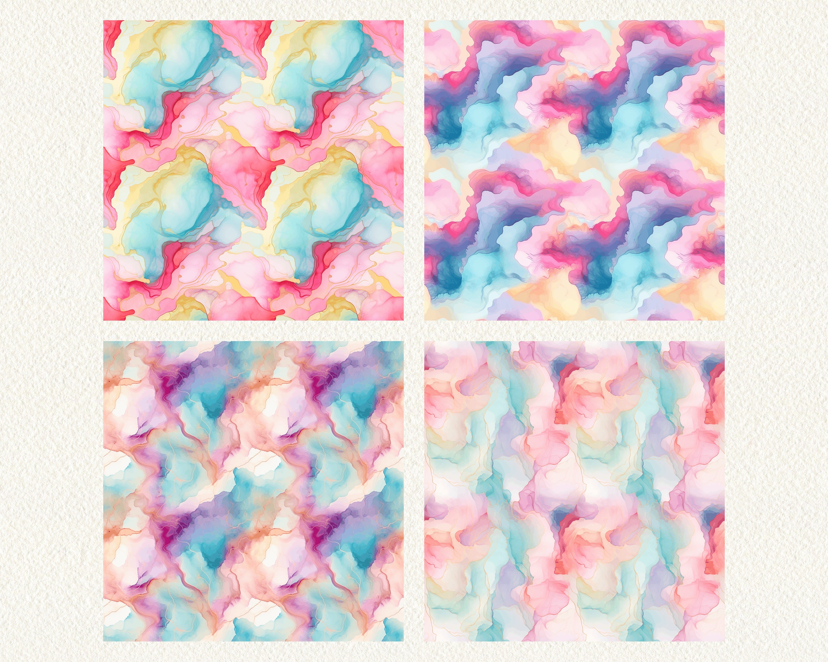 Pastel Alcohol Ink Pattern Seamless Digital Papers - Tile Patterns ...