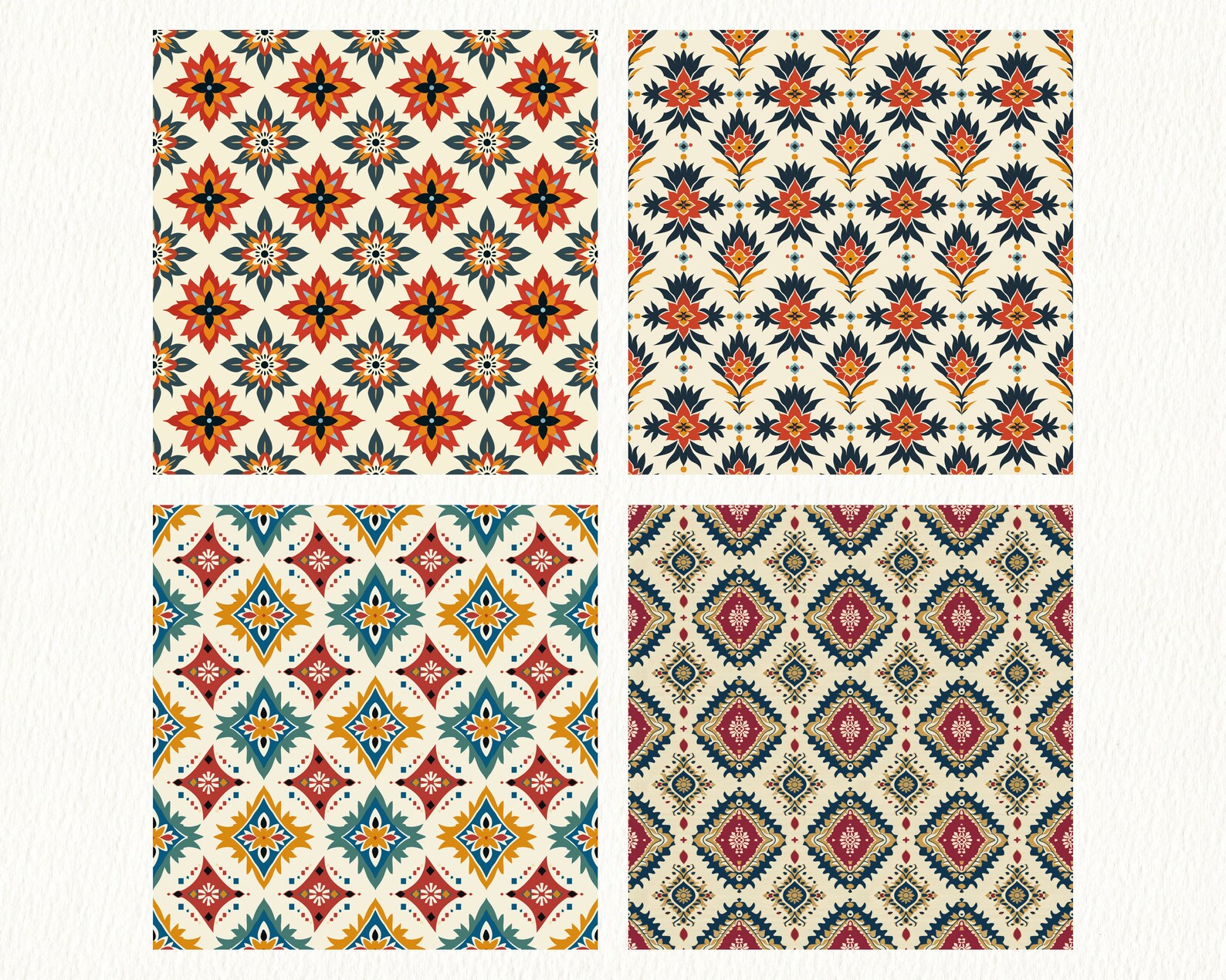 Indian Motifs Pattern Seamless Digital Papers - Printable Scrapbook ...