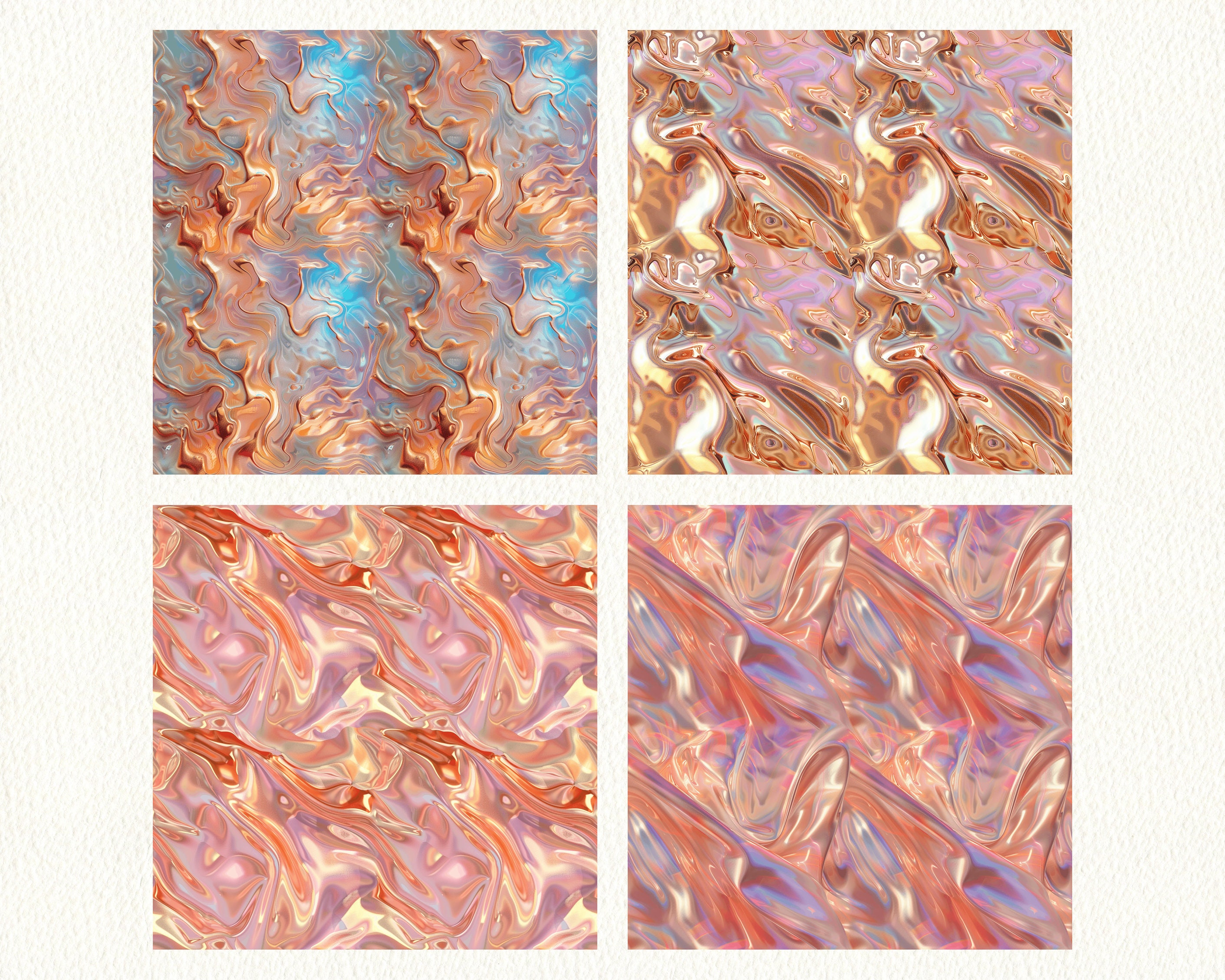 Iridescent Oil Spill Pattern Seamless Digital Papers - Printable ...