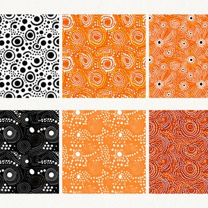 Aboriginal Dot Pattern Seamless Digital Papers - Tile Patterns ...