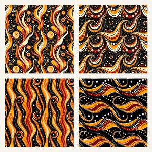 Aboriginal Dreamtime Pattern Seamless Digital Papers - Printable ...