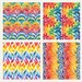 Rainbow Batik Pattern Seamless Digital Papers - Printable Scrapbook ...