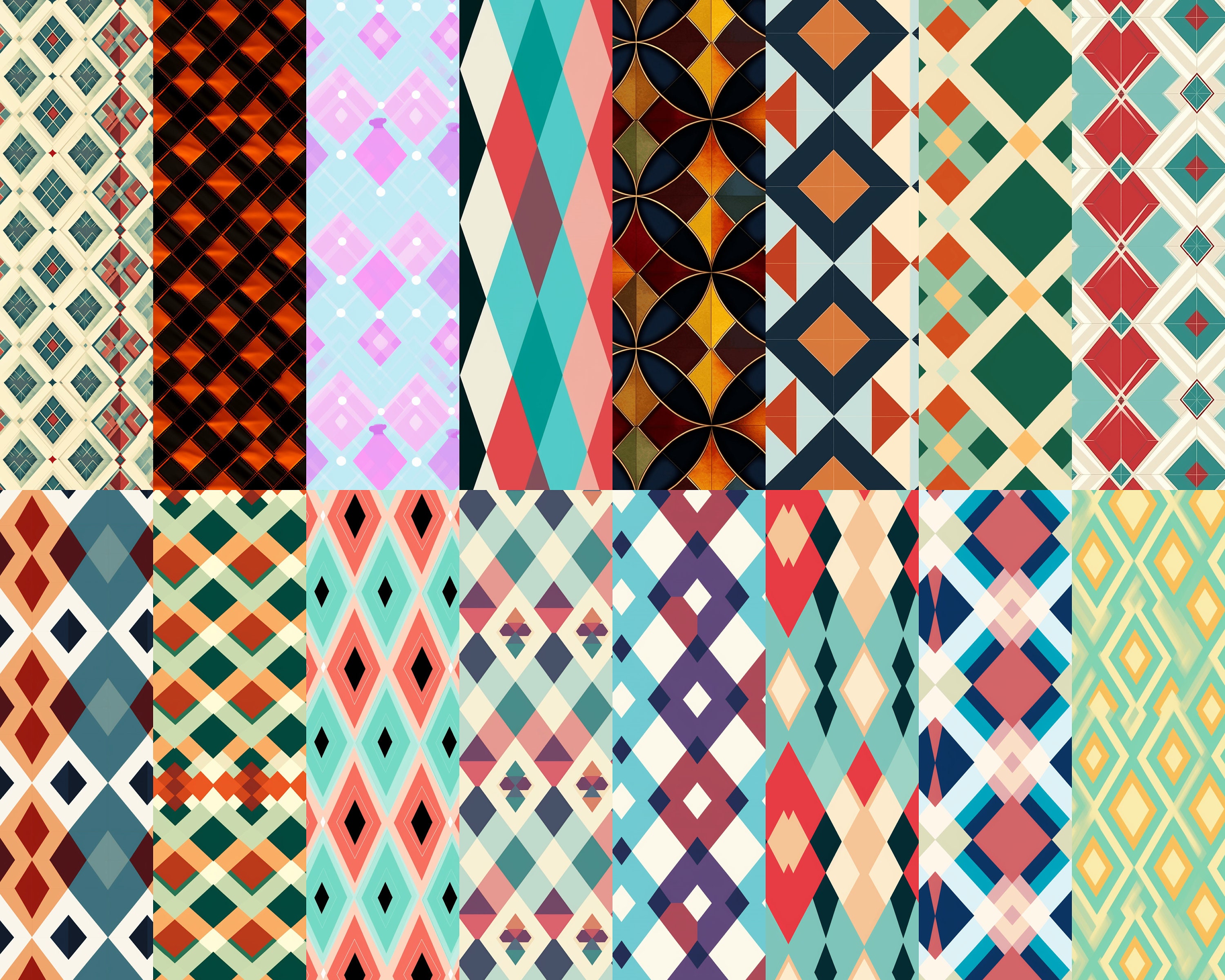 Argyle Pattern Seamless Digital Papers - Tile Patterns Printable ...
