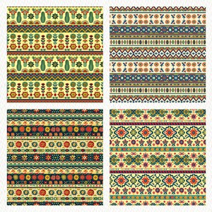 Mexican Border Pattern Seamless Digital Papers - Printable Scrapbook ...