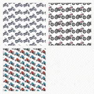 Motorcycle Pattern Seamless Digital Papers - Printable Scrapbook Paper ...