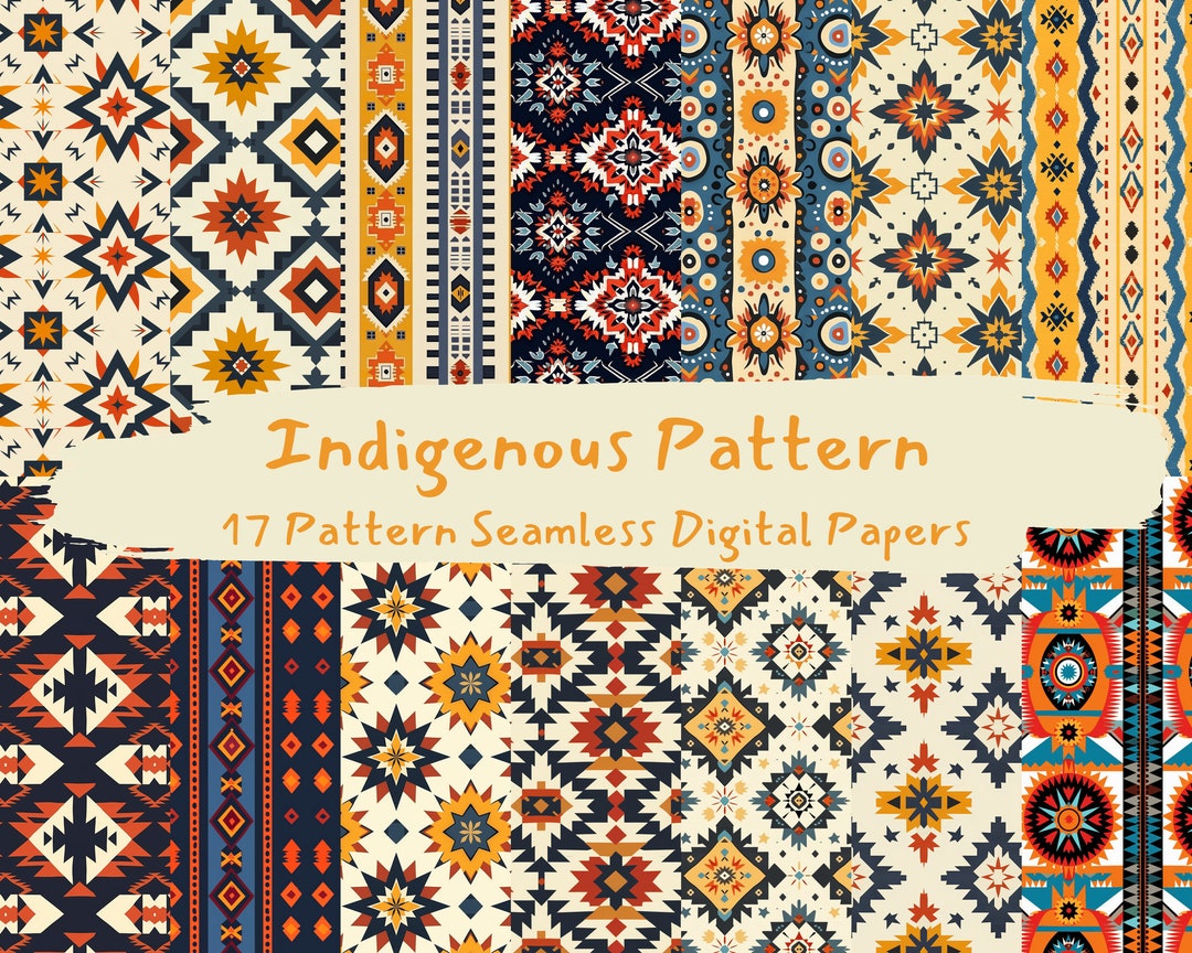 Indigenous Pattern Pattern Seamless Digital Papers - Printable ...