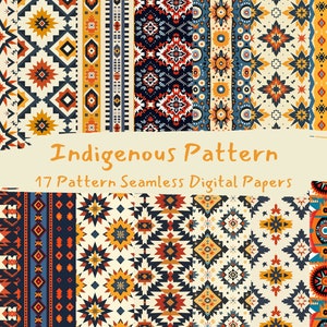Indigenous Pattern Pattern Seamless Digital Papers - Printable ...