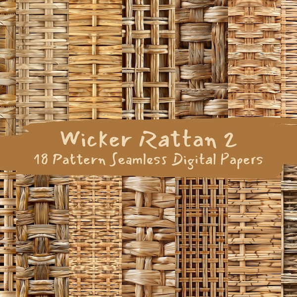 Rattan Wallpaper - Etsy
