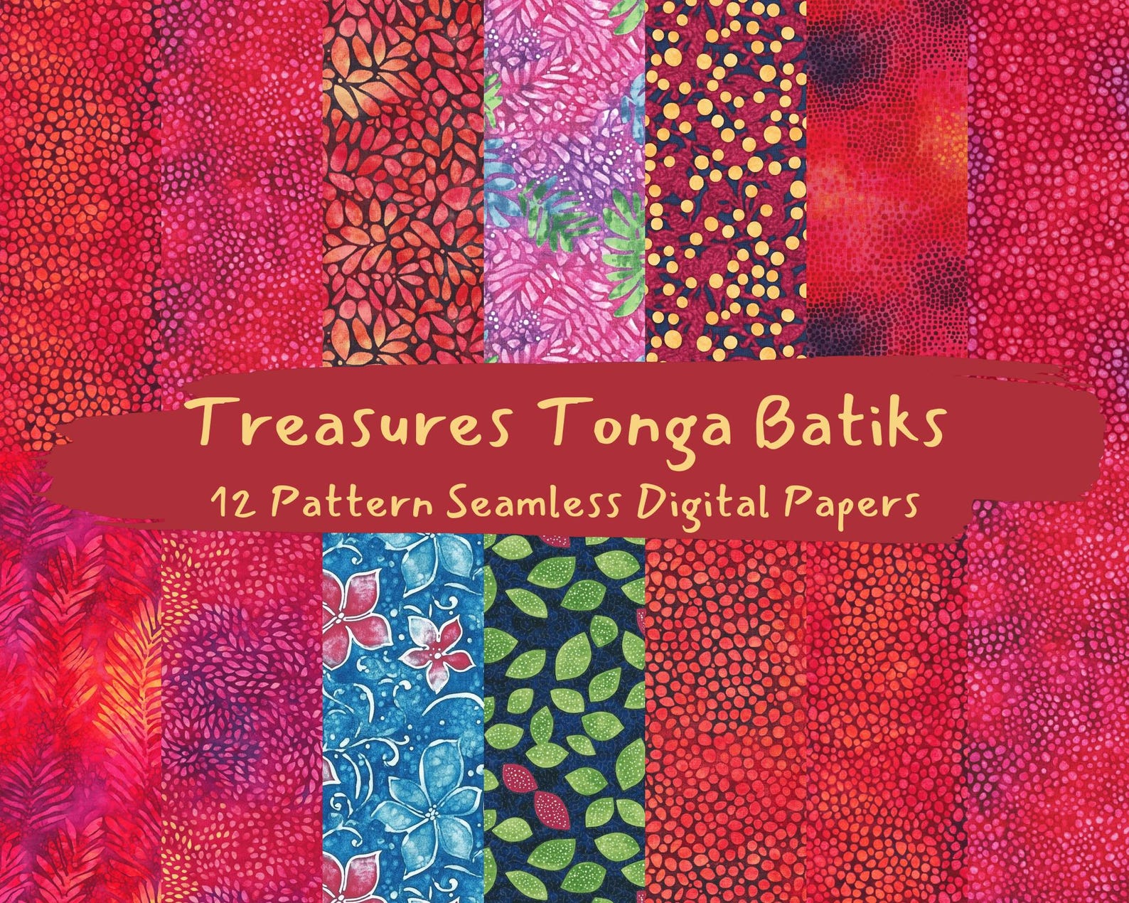 Treasures Tonga Batiks Pattern Seamless Digital Papers - Printable ...