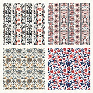 Scandi Pattern Seamless Digital Papers - Printable Scrapbook Paper ...