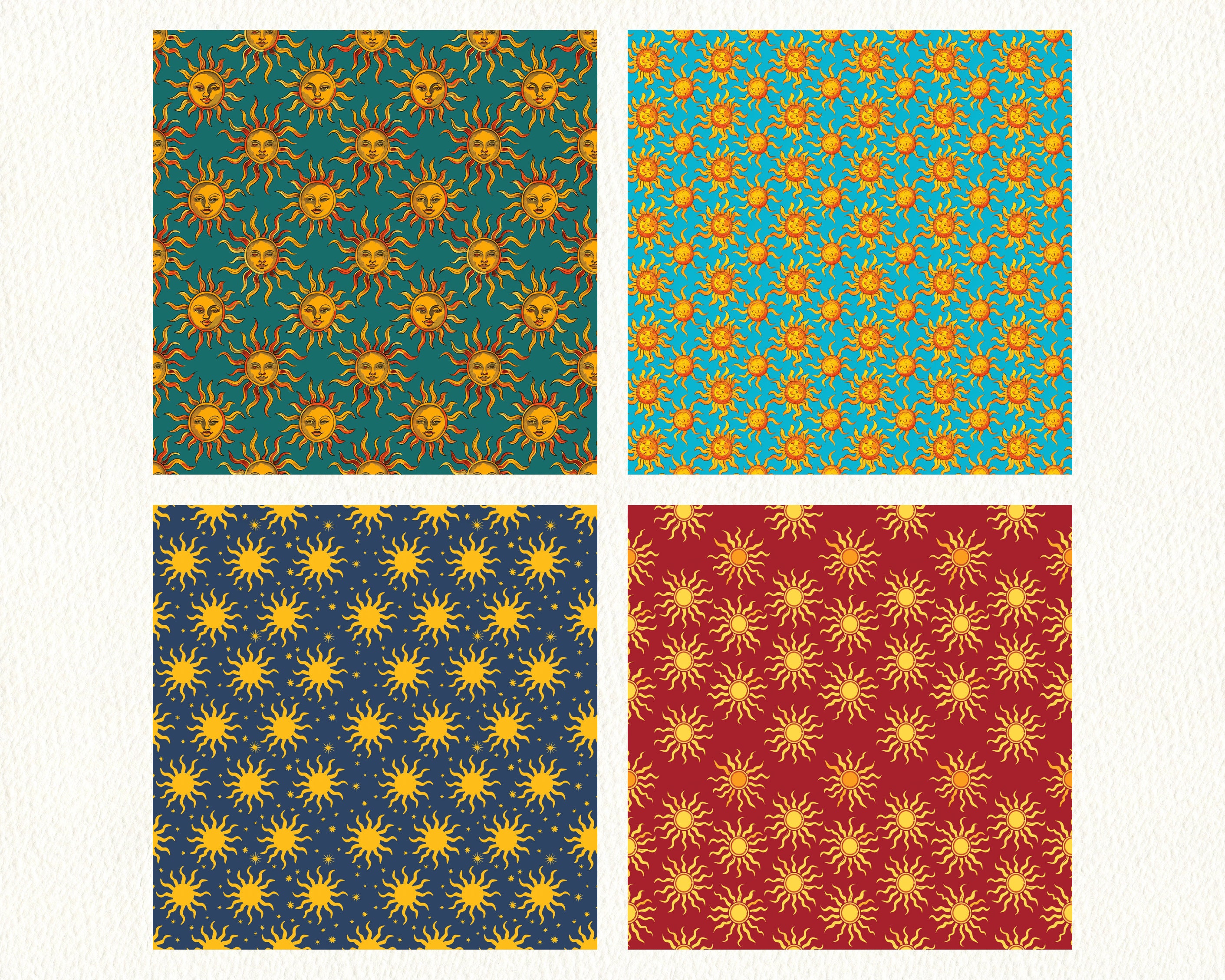 Sun Polo Pattern Seamless Digital Papers Printable Scrapbook Paper ...