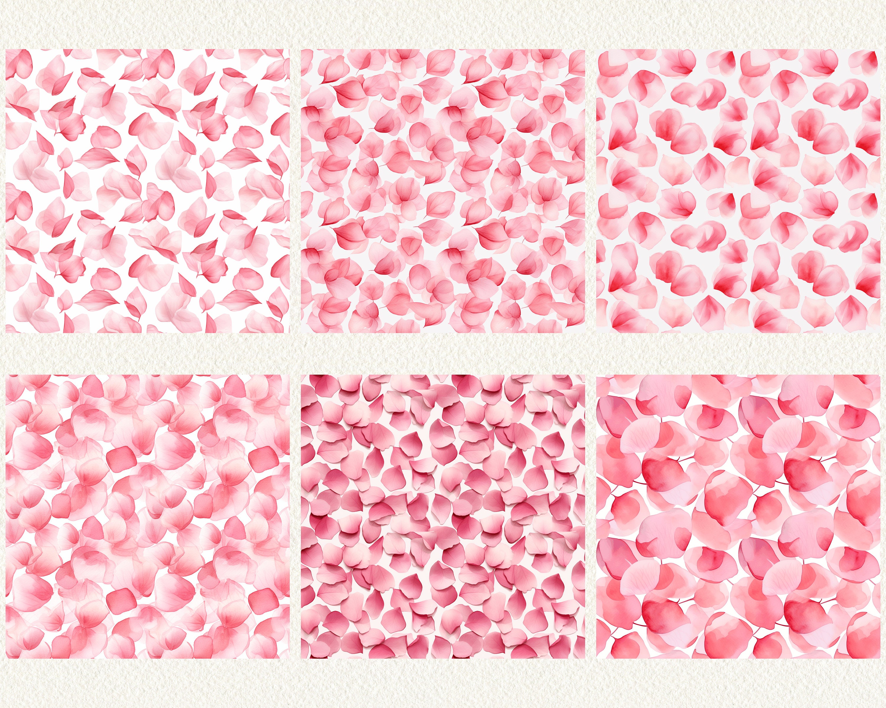 Rose Petal Pattern Seamless Digital Papers Tile Patterns Printable ...