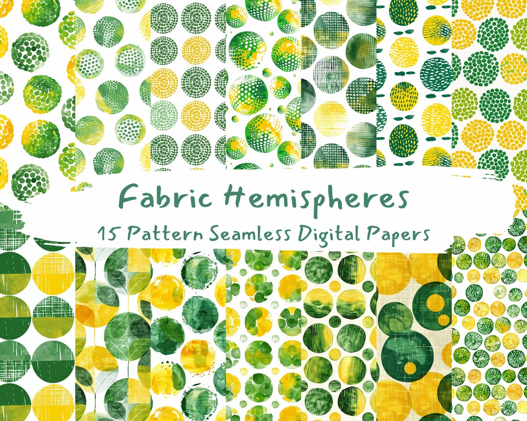Fabric Hemispheres Pattern Seamless Digital Papers - Printable ...