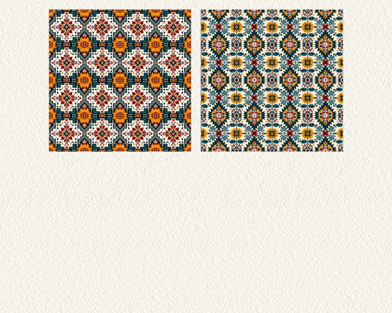 Balkan Style Pattern Seamless Digital Papers Printable Scrapbook Paper ...