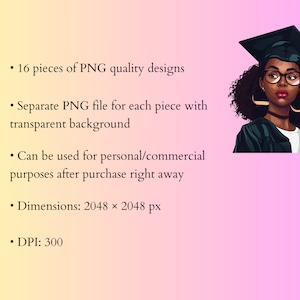 Graduation Girl Digital Printable Clipart Bundle in PNG Format ...