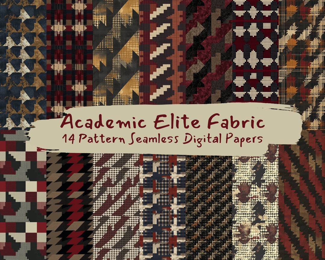 Academic Elite Fabric Pattern Seamless Digital Papers - Printable ...