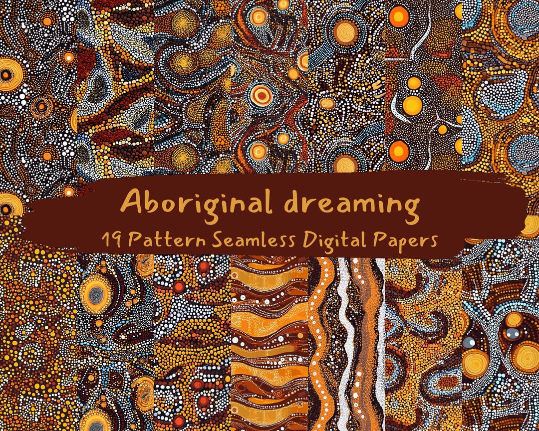 Aboriginal Dreaming Pattern Seamless Digital Papers - Printable ...