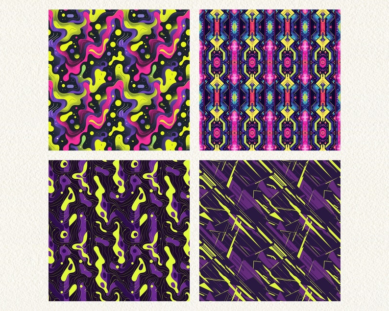Futuristic Evangelion Design Pattern Seamless Digital Papers ...