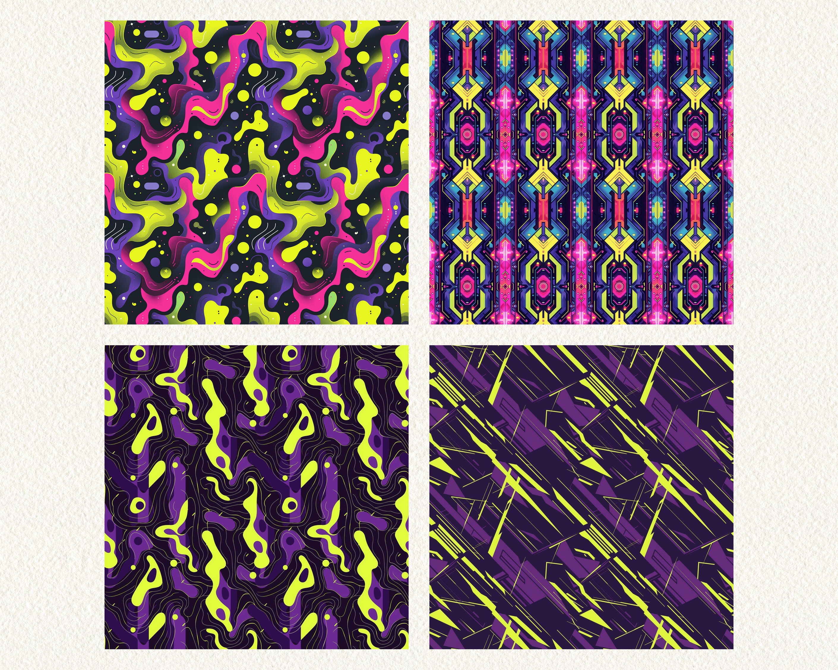 Futuristic Evangelion Design Pattern Seamless Digital Papers ...