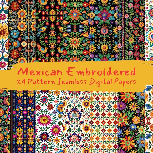Mexican Embroidery Pattern - Etsy