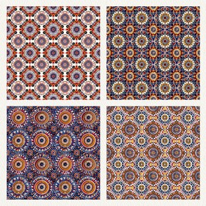 Ethno Mandalas Pattern Seamless Digital Papers - Printable Scrapbook Paper Instant Download ...