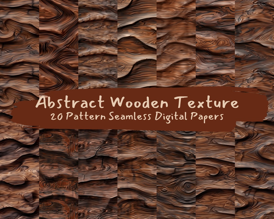 Abstract Wooden Texture Pattern Seamless Digital Papers - Printable ...