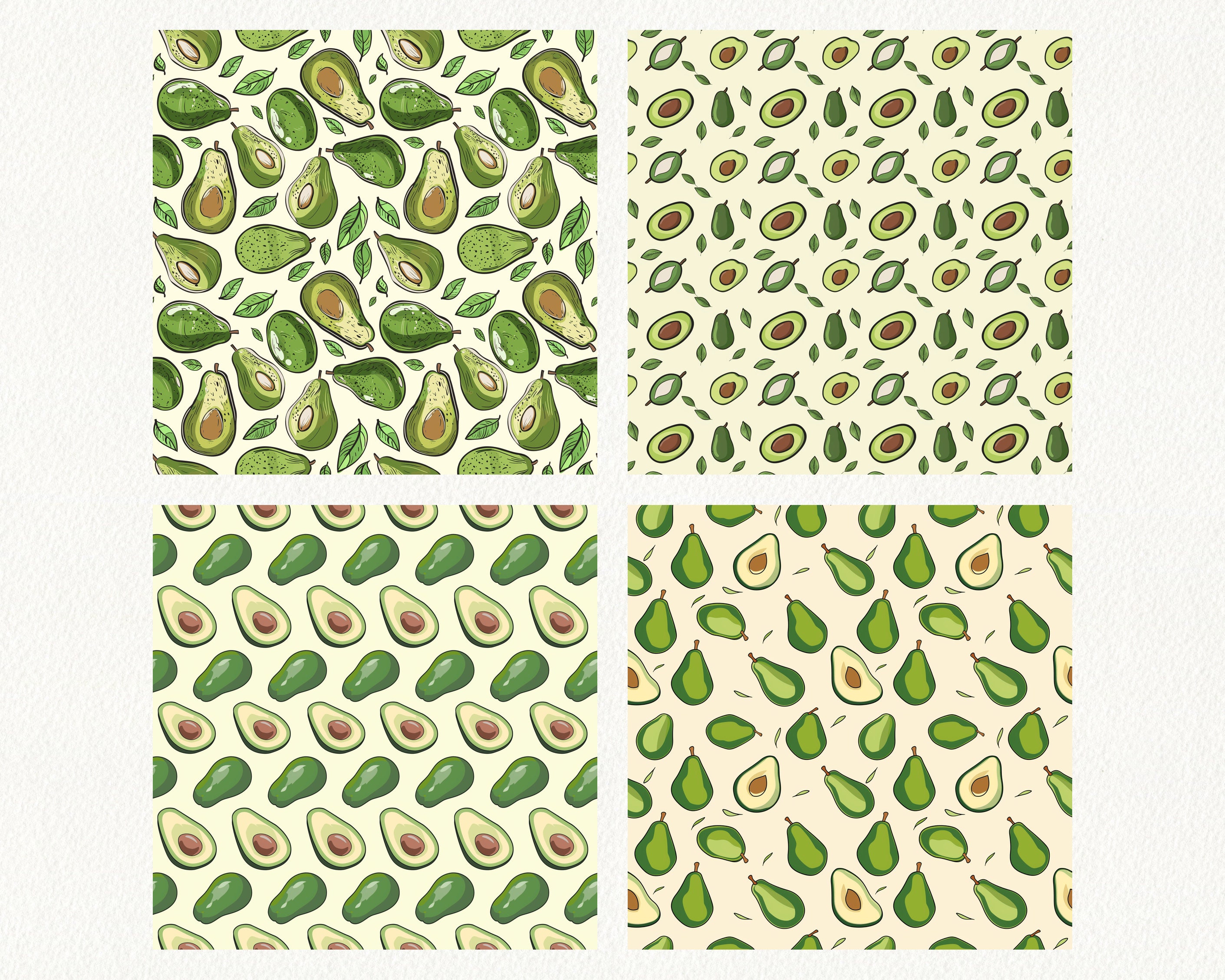 Avocado Avocado Pattern Seamless Digital Papers Printable Scrapbook ...