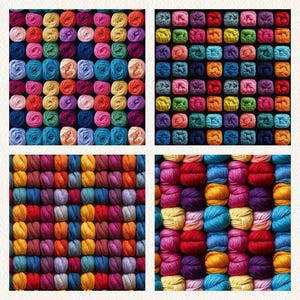 Yarn Pattern Seamless Digital Papers - Printable Scrapbook Paper Png ...